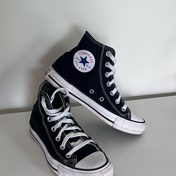 Converse | Shoes | Converse Black And White Hightop Sneakers Iconic ...